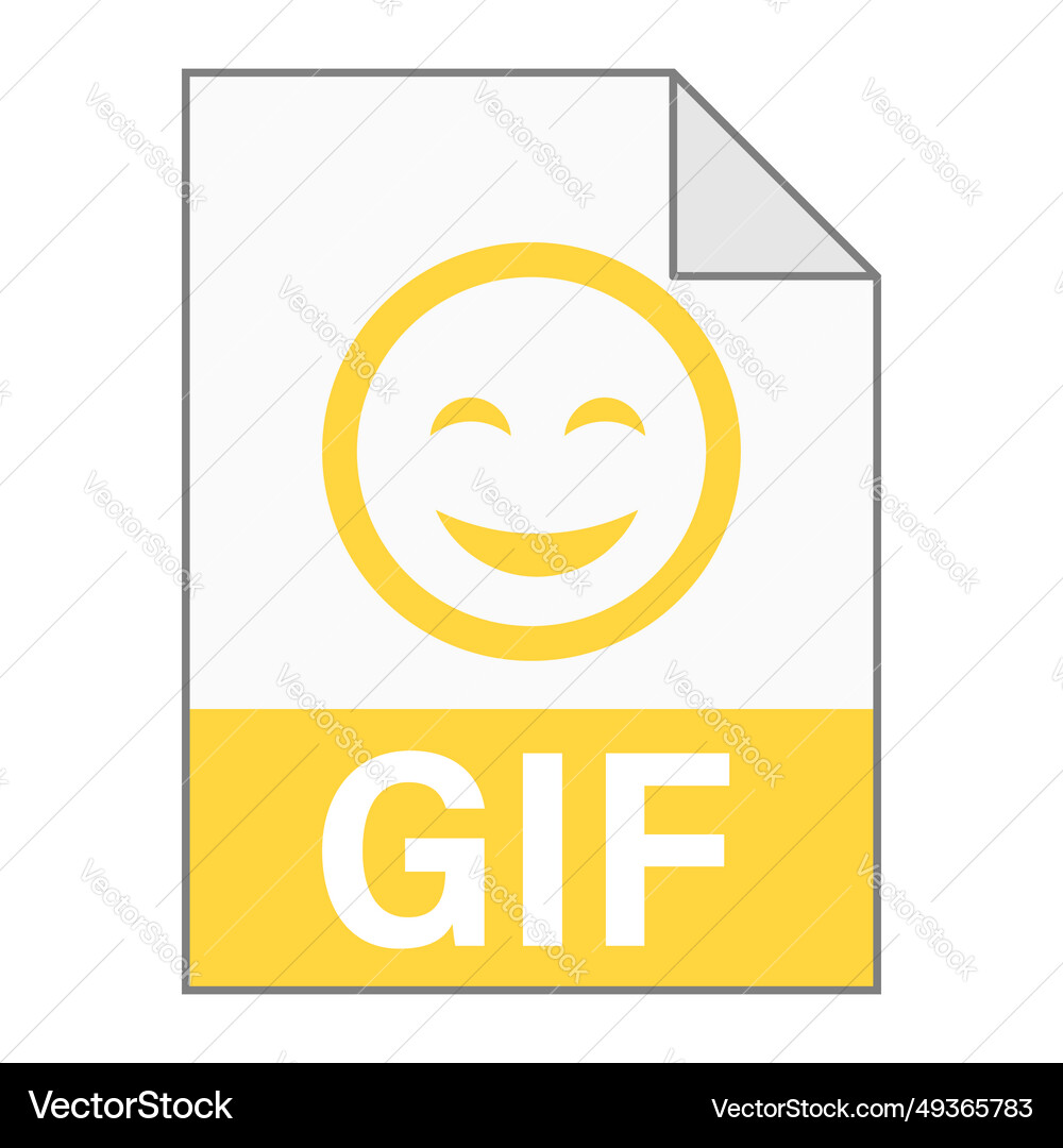 Modern flat design of gif file icon for web Vector Image