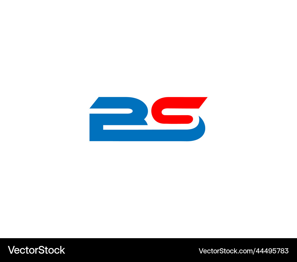Modern trendy bs letter logo design Royalty Free Vector