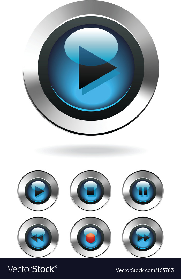 Music player button Royalty Free Vector Image - VectorStock
