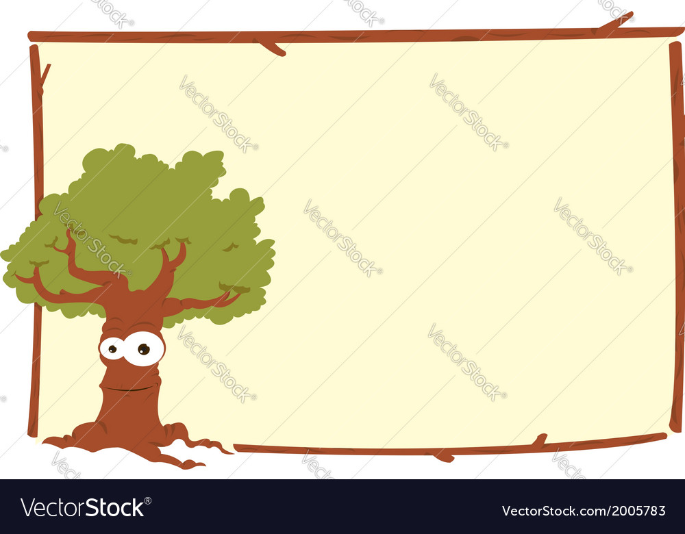 Oak tree frame Royalty Free Vector Image - VectorStock