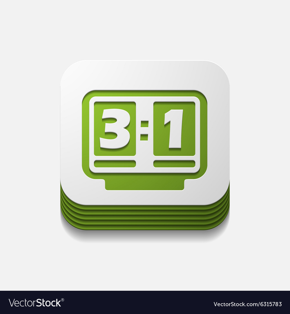 Square button score board Royalty Free Vector Image