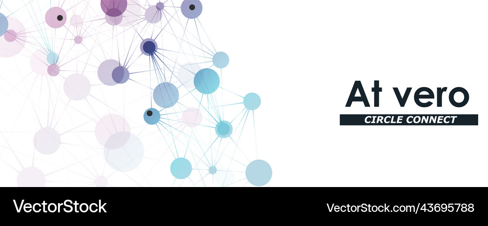 Banner design connecting dots and lines Royalty Free Vector