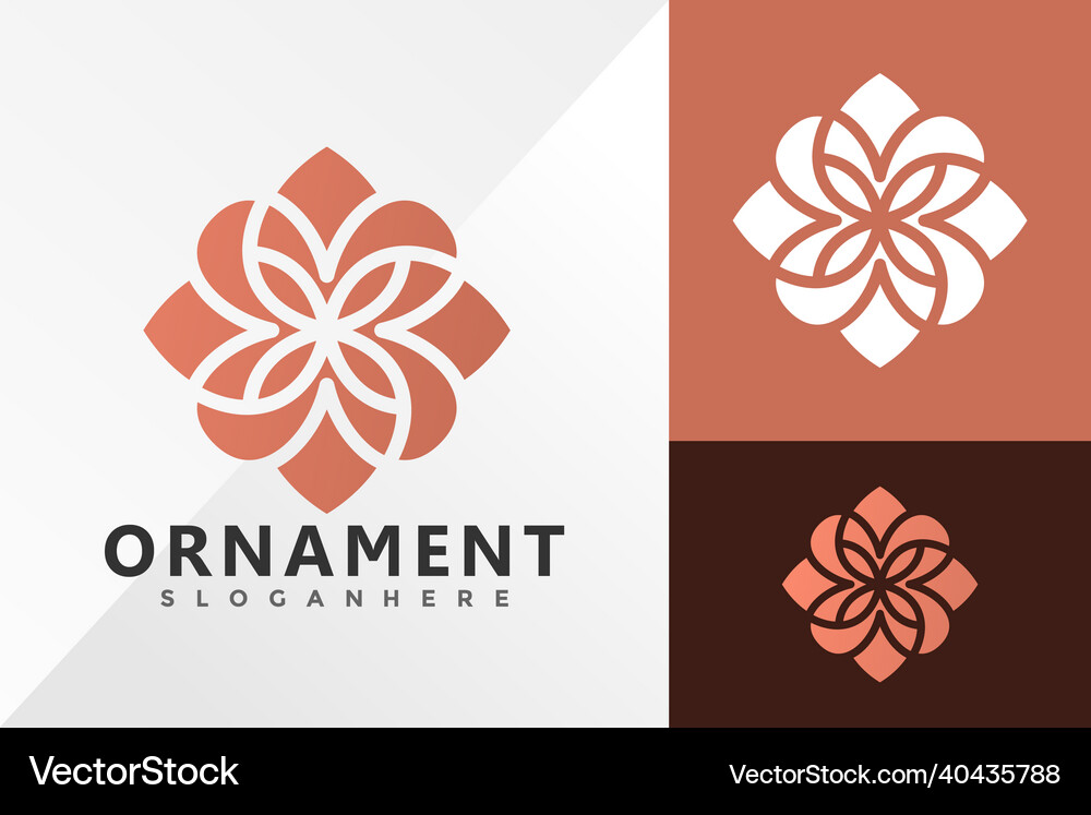 Beauty elegant flower logo design Royalty Free Vector Image