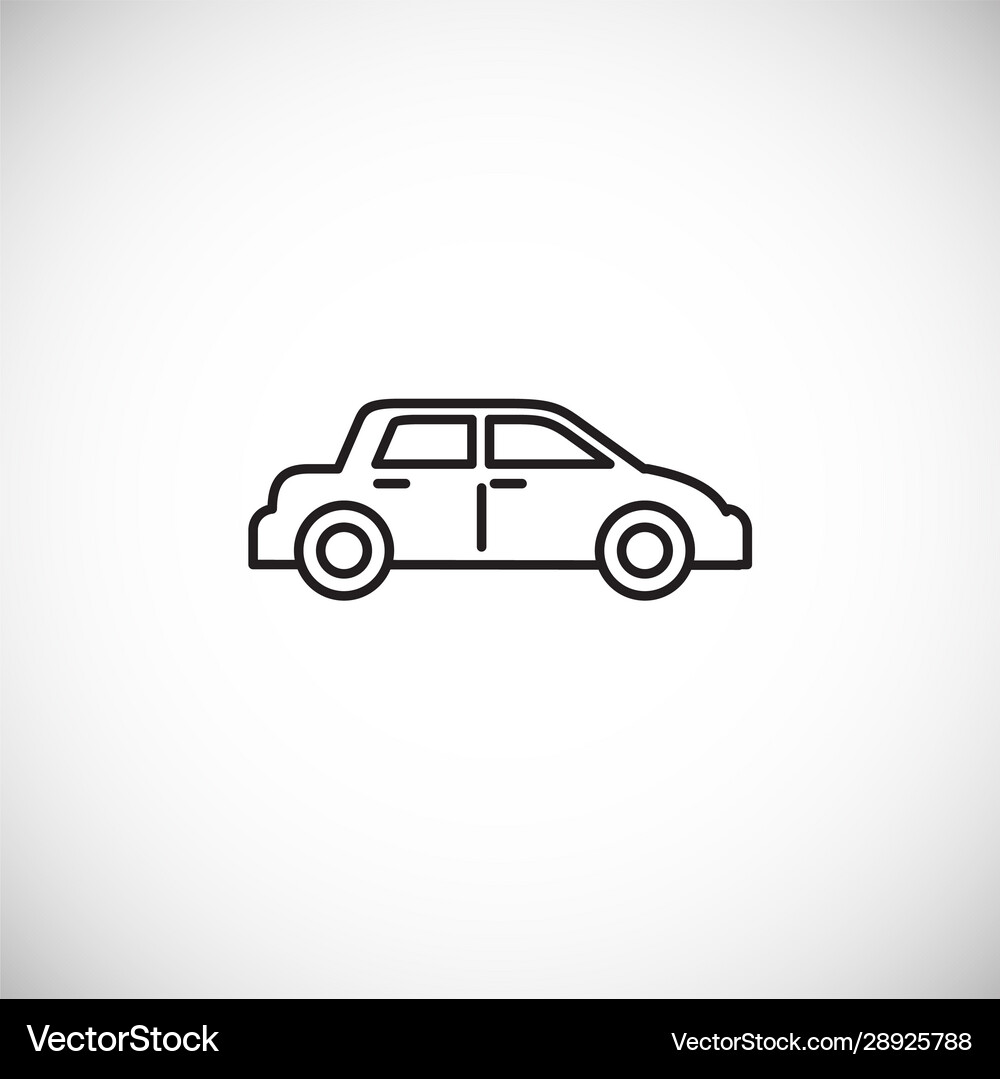 Car icon outline on background for graphic and web