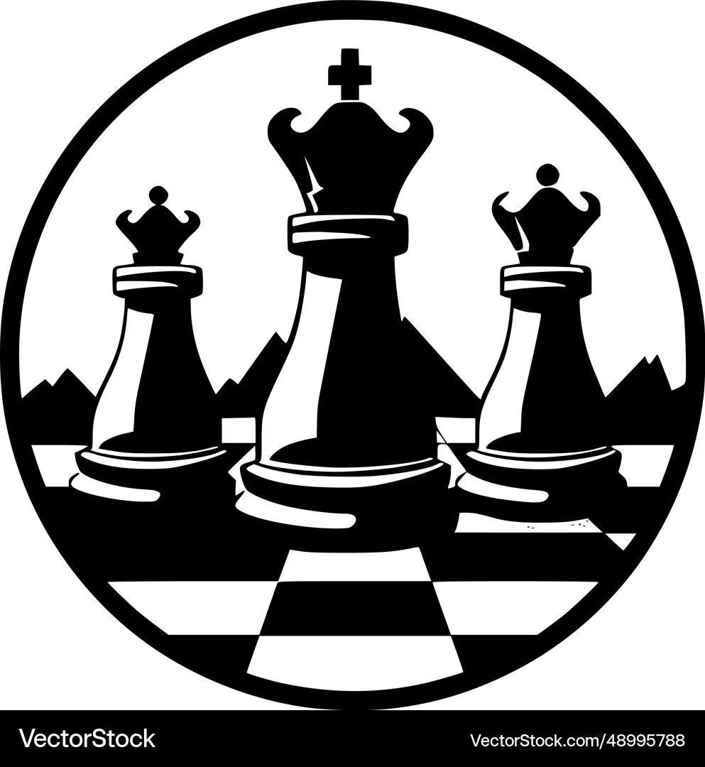 Chess - minimalist and simple silhouette Vector Image