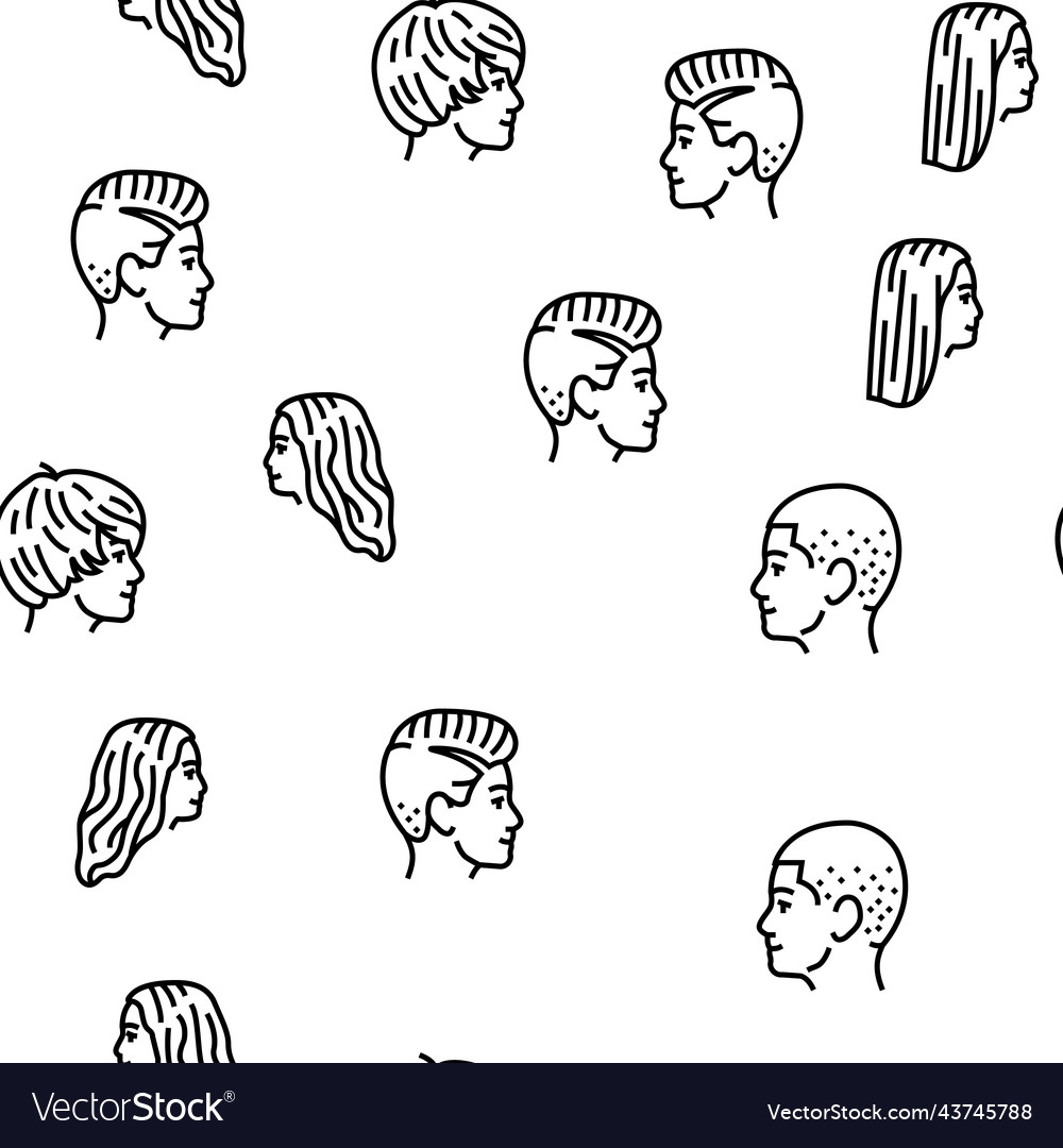 Children haircut salon service seamless Royalty Free Vector Children haircut salon service seamless Royalty Free Vector