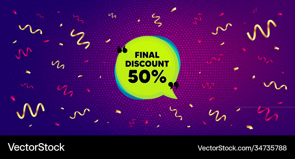 Final discount banner sale sticker bubble Vector Image