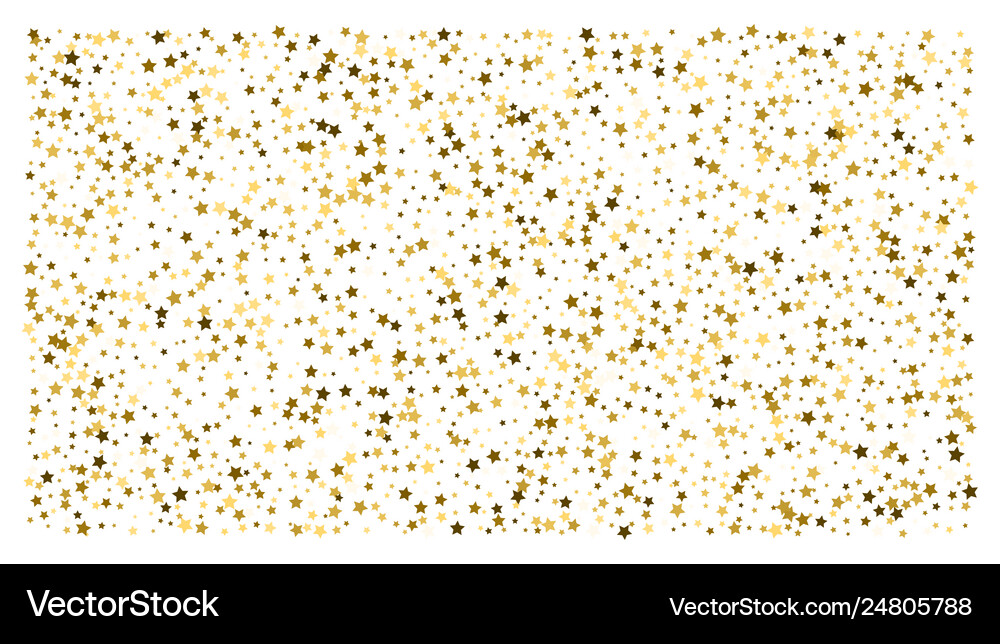 Gold stars confetti celebration Royalty Free Vector Image