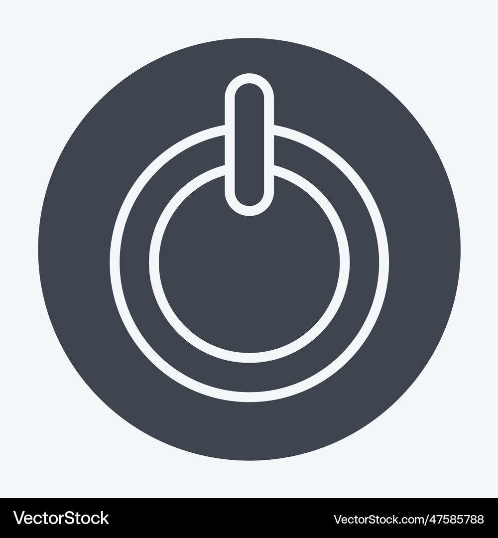 Icon power button related to air conditioning Vector Image