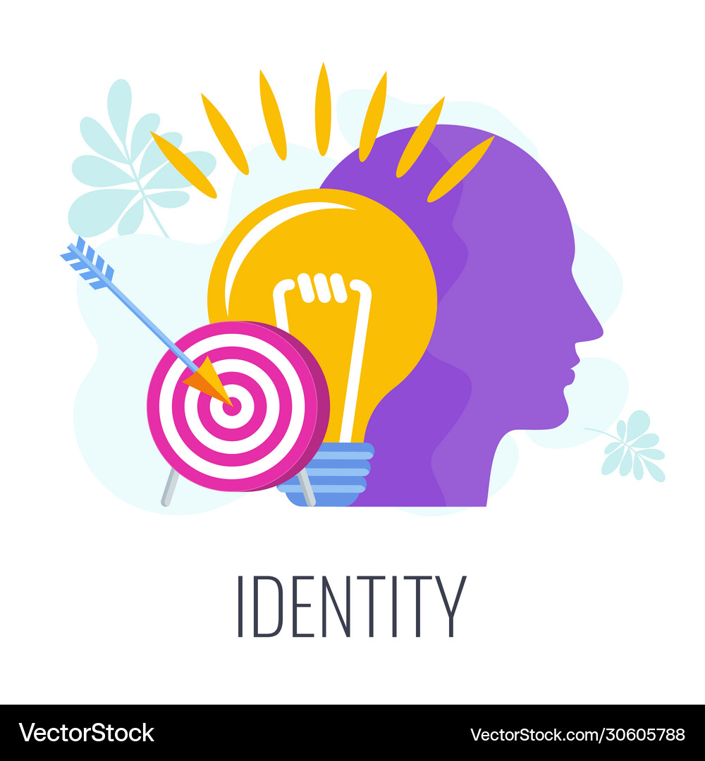 Identity infographics pictogram distinctive Vector Image