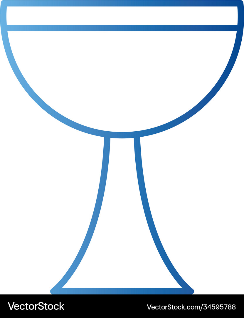 Jewish goblet gradient style icon design Vector Image