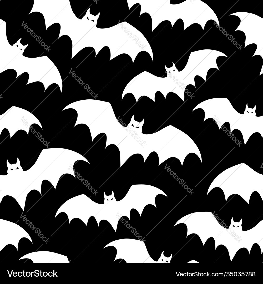 Seamless pattern with bats halloween Royalty Free Vector