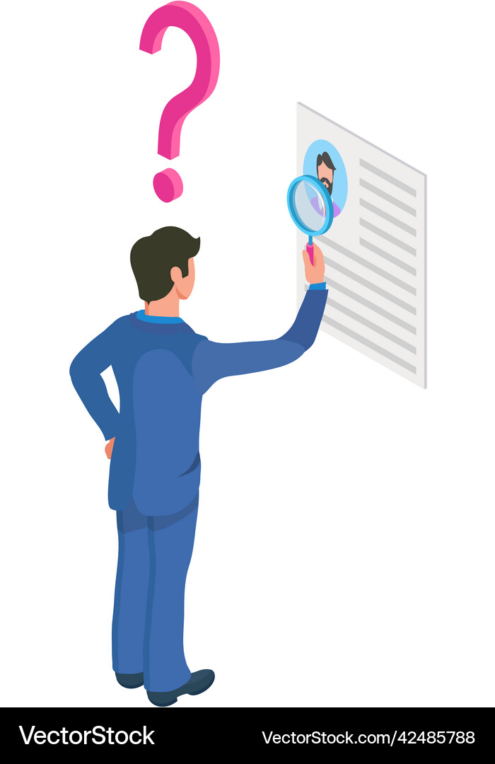 Search social profile recruitment page Royalty Free Vector