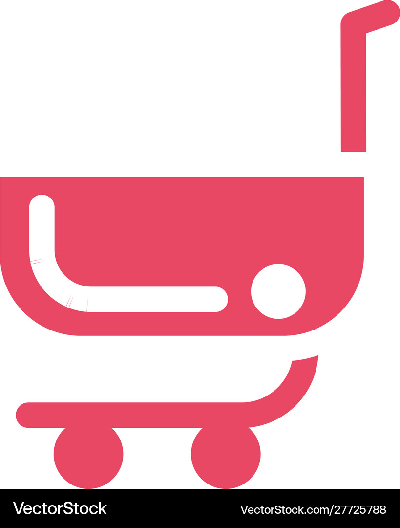 Shopping cart on white background Royalty Free Vector Image