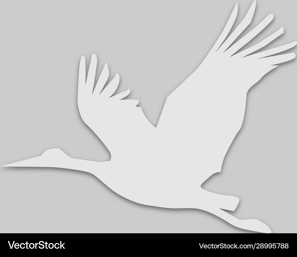 Stork bird in bright colors Royalty Free Vector Image
