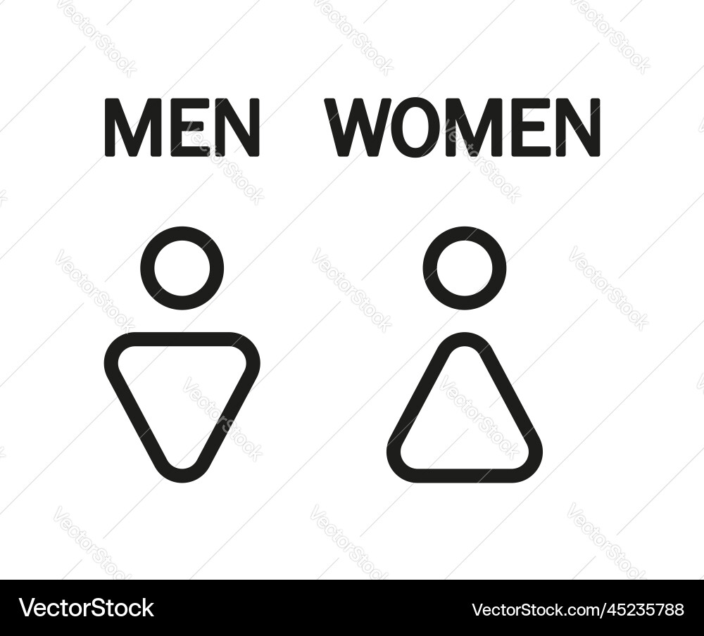 Wc wayfinding icons toilet Royalty Free Vector Image