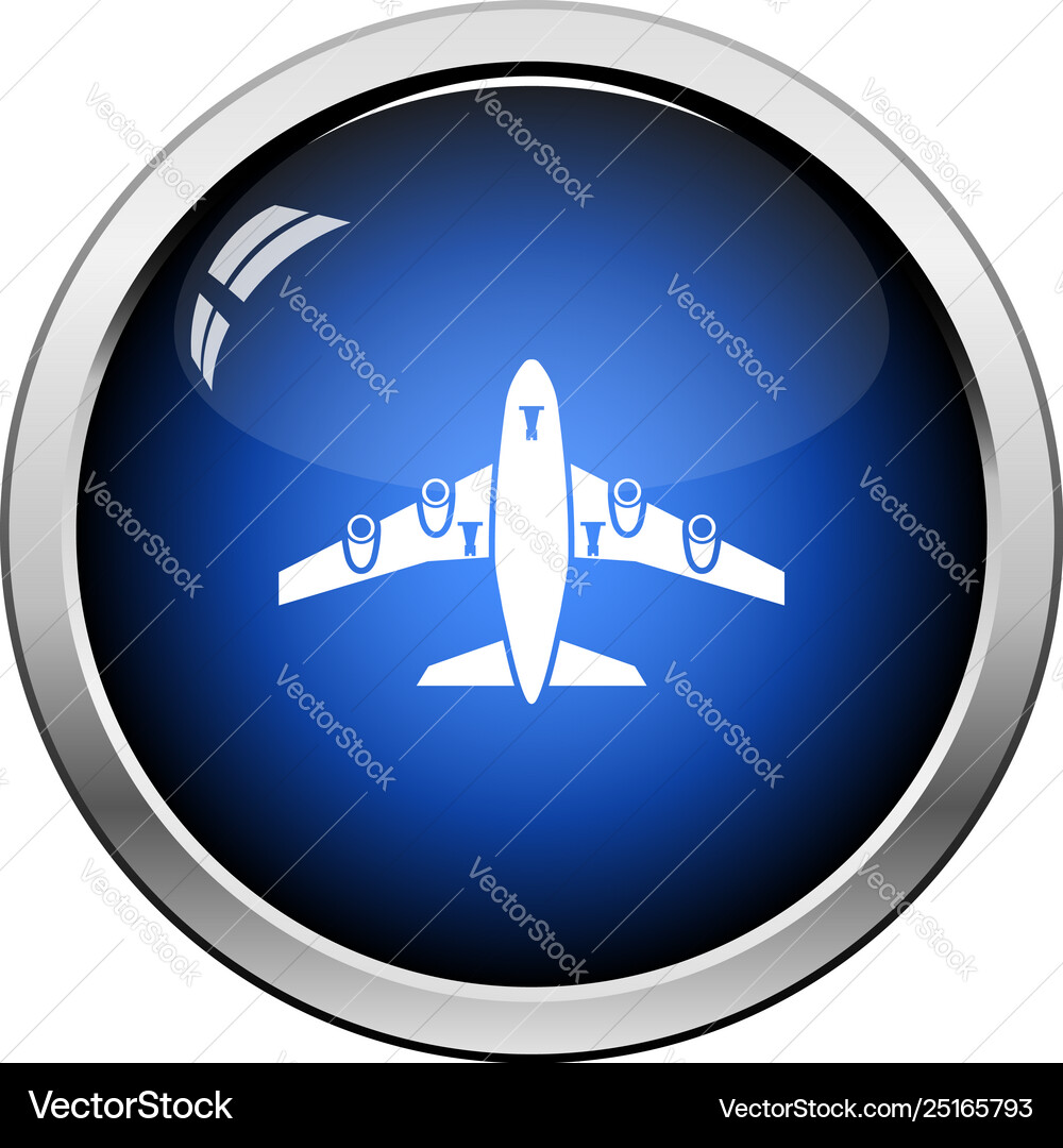 Airplane takeoff icon front view Royalty Free Vector Image