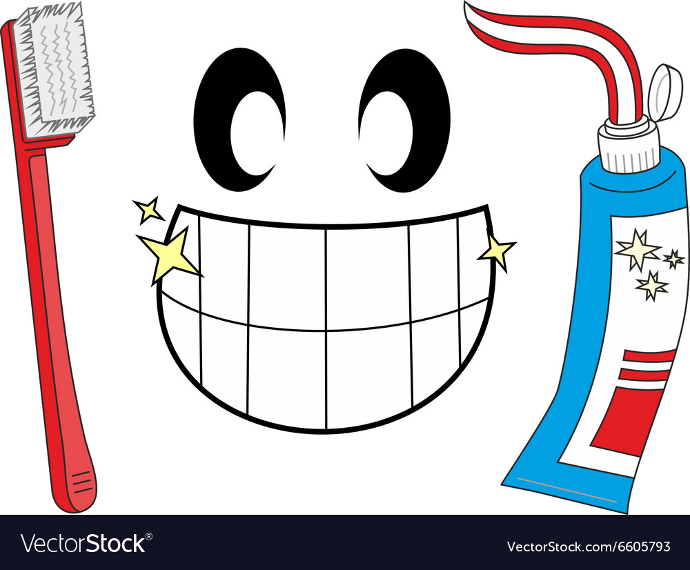 Clean teeth Royalty Free Vector Image - VectorStock