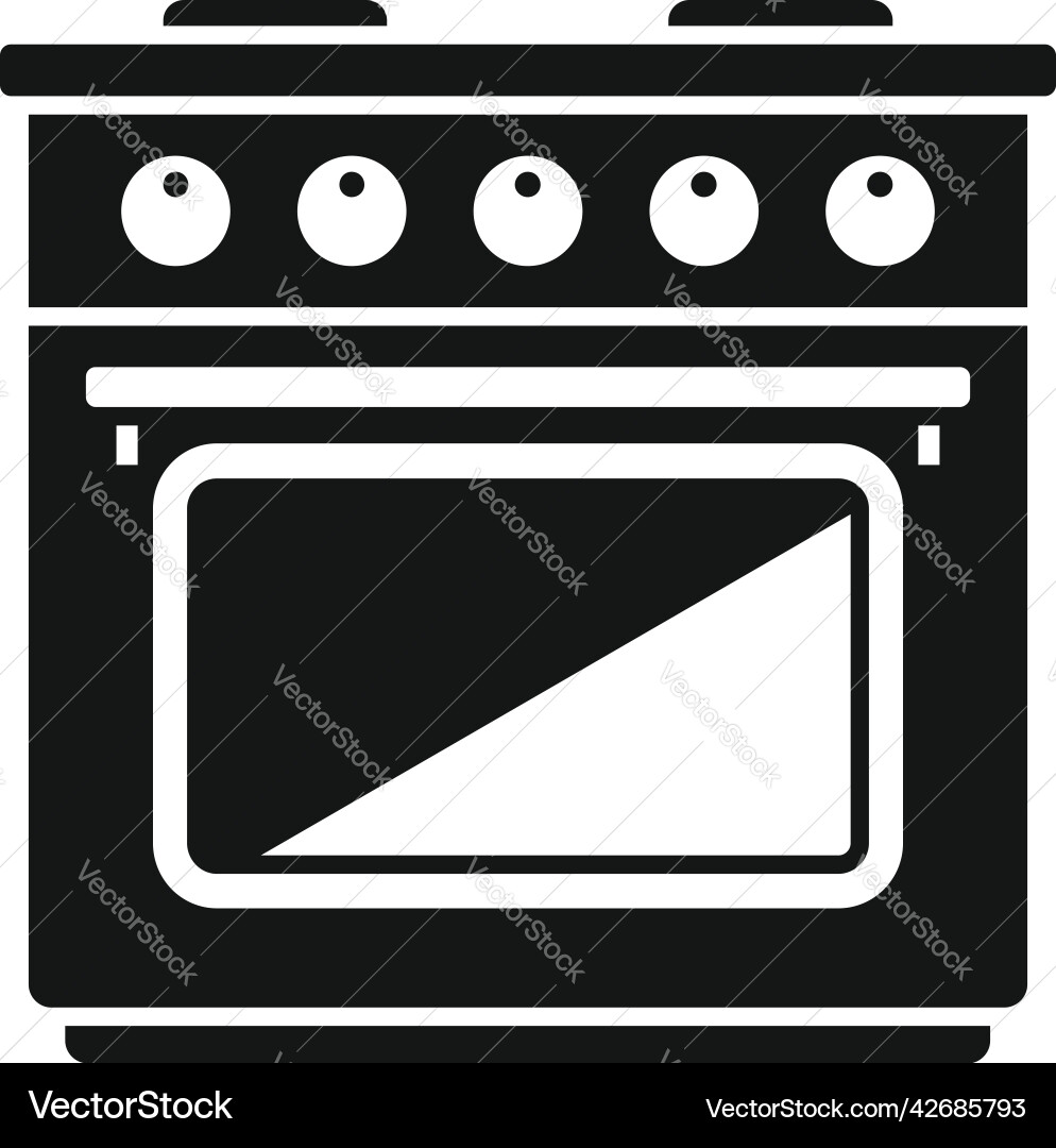 Interior stove icon simple food flame Royalty Free Vector