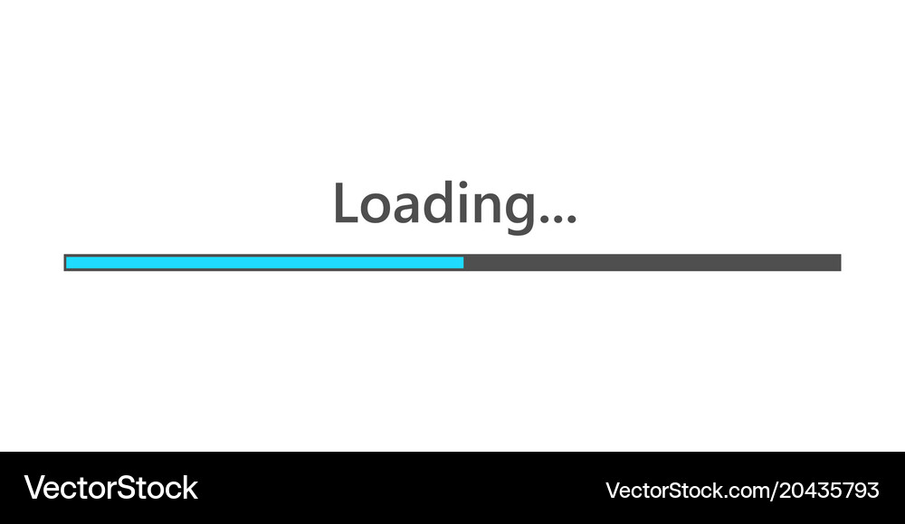 Loading Bar Icon - Blue Royalty Free Vector Image