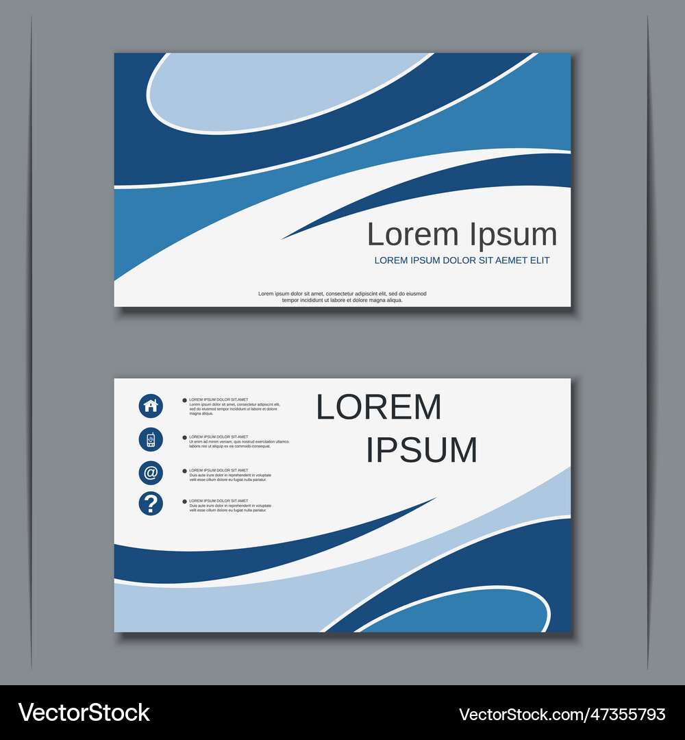 Modern business visiting card design template Vector Image