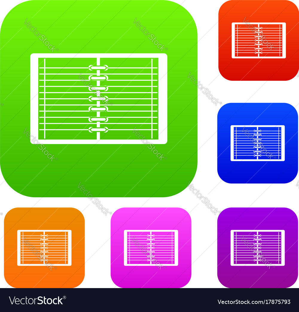 Open spiral lined notebook set color collection Vector Image Open spiral lined notebook set color collection Vector Image