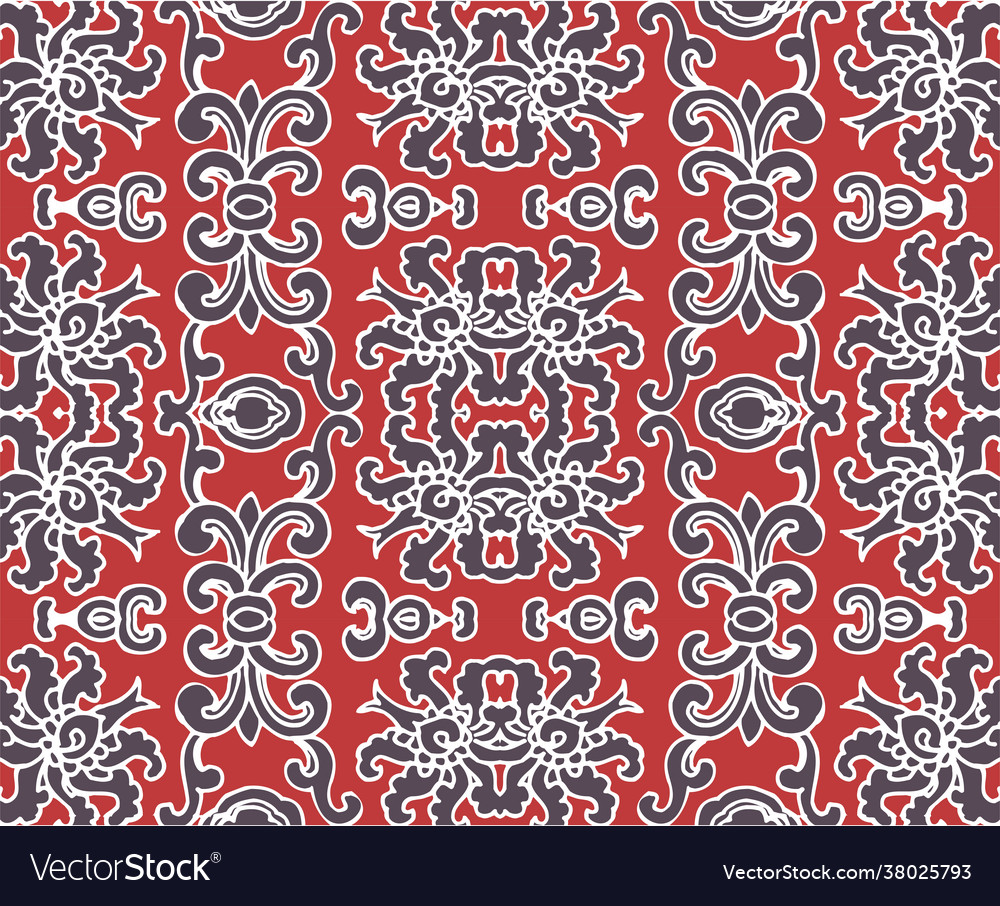 Seamless oriental floral pattern for fabric Vector Image