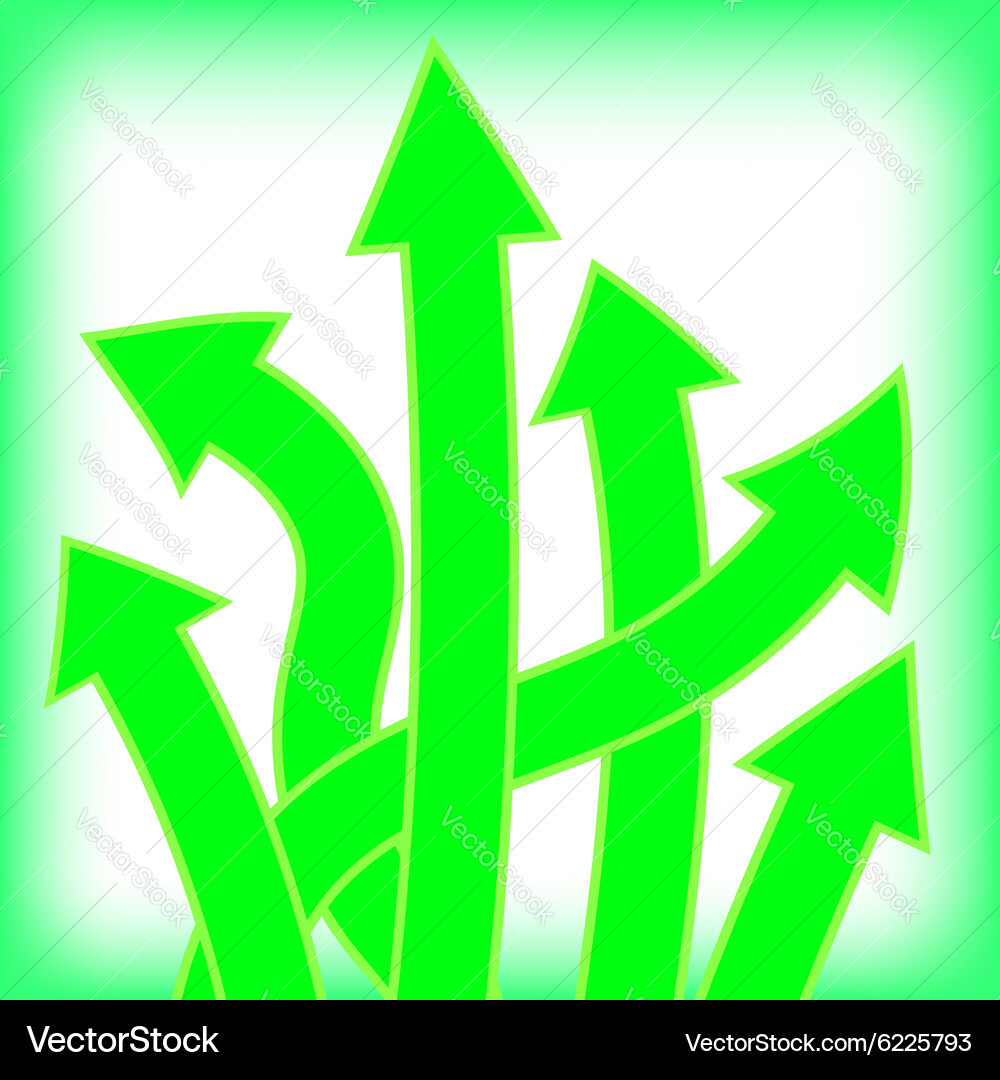 Set of green arrows Royalty Free Vector Image - VectorStock