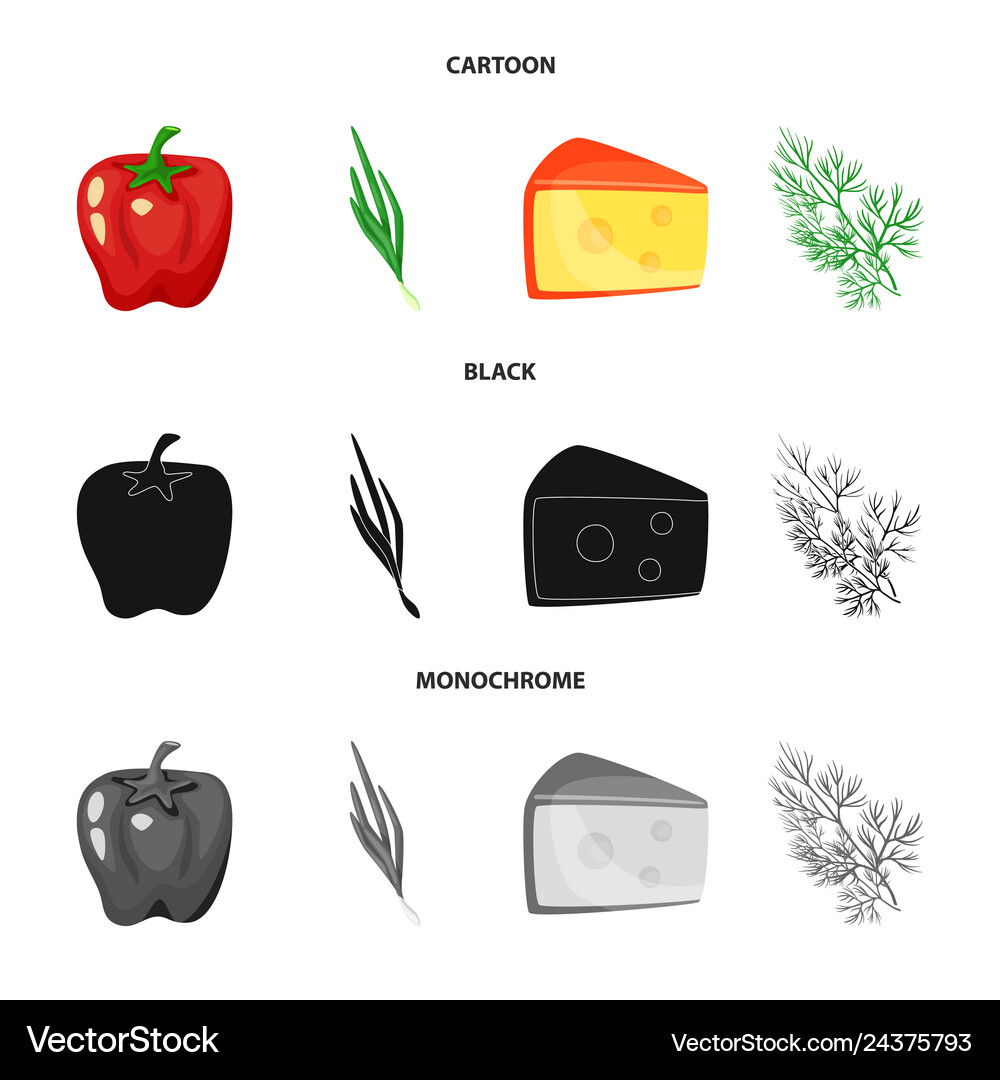 Taste and product icon set Royalty Free Vector Image
