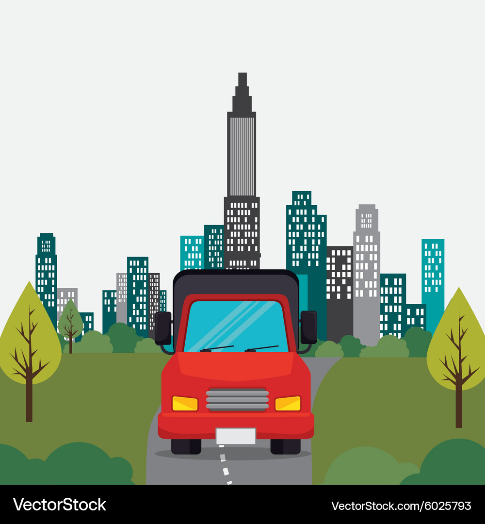 Transport traffic and vehicles design Royalty Free Vector