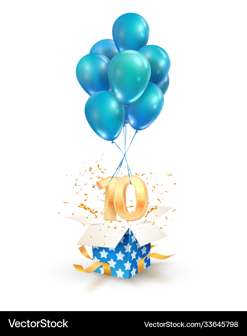 10th years celebrations greetings ten Royalty Free Vector