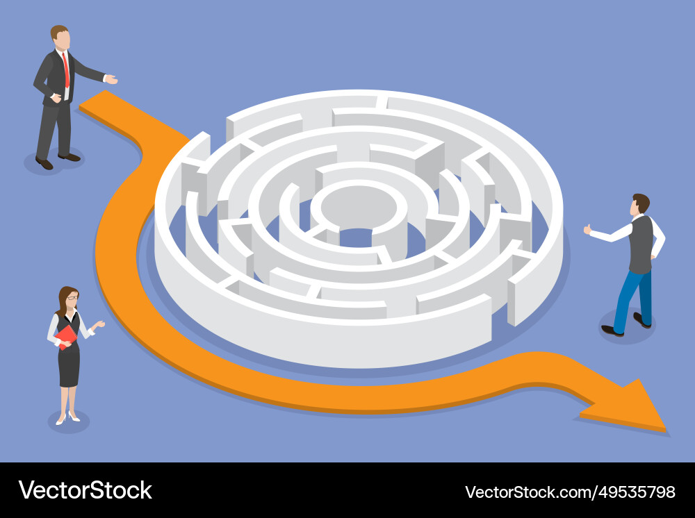 3d isometric flat of bypass Royalty Free Vector Image