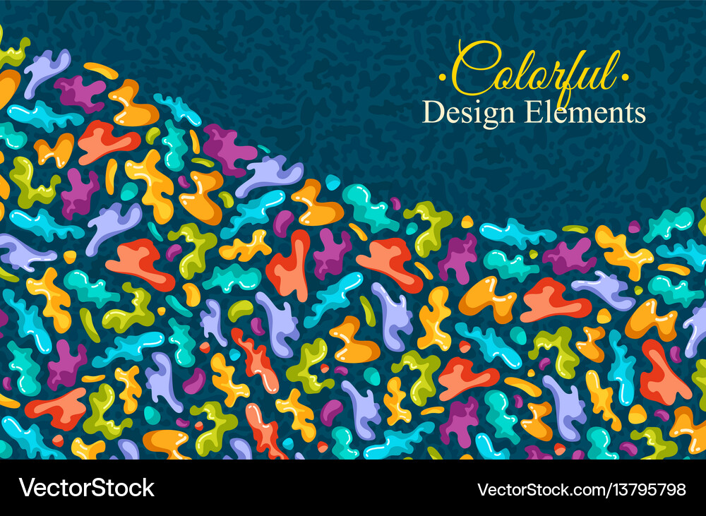 Background with colorful spots and sprays Vector Image