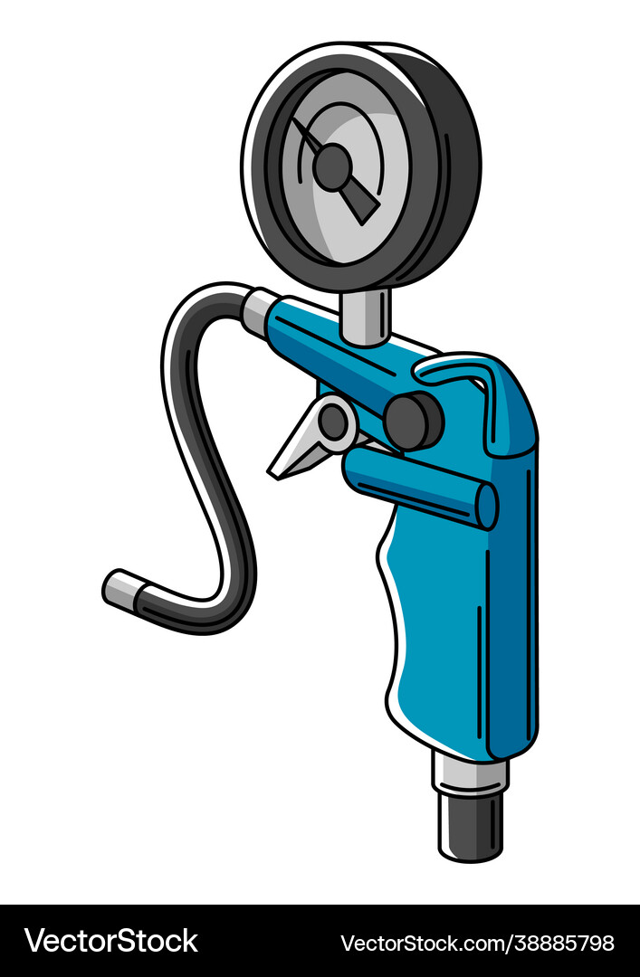 Car tire inflation pump auto Royalty Free Vector Image