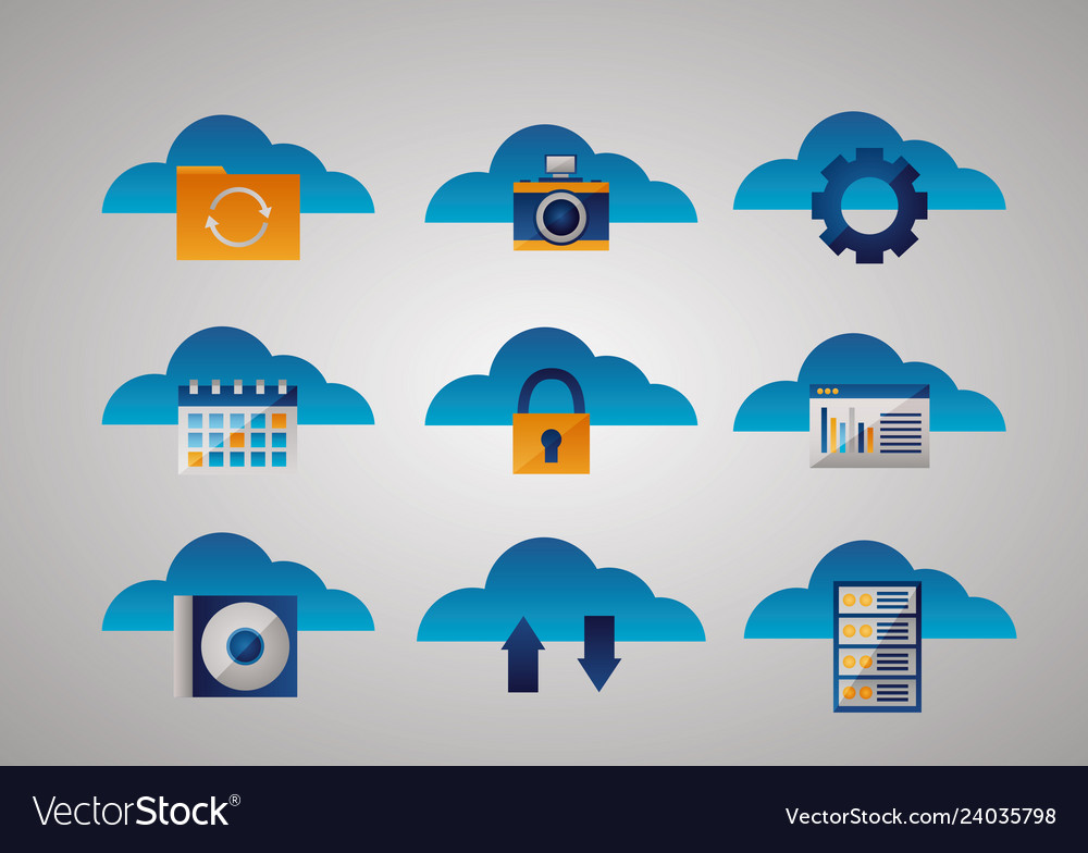 Cloud computing concept Royalty Free Vector Image