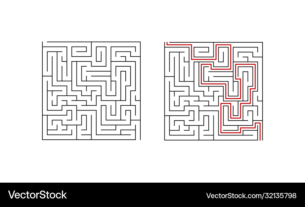 Labyrinth maze game for children Royalty Free Vector Image