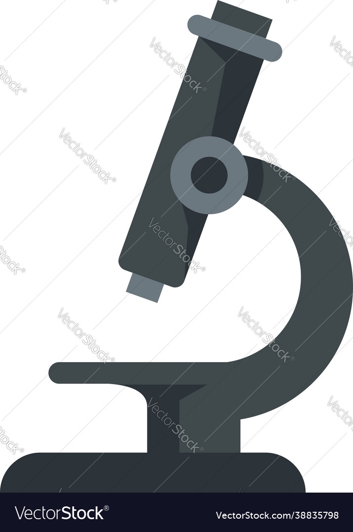 Microscope icon flat isolated Royalty Free Vector Image