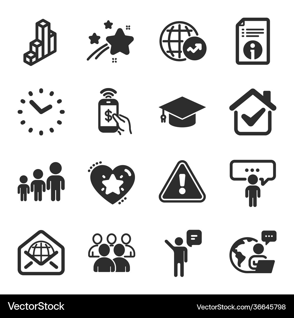 Set education icons such as business hierarchy Vector Image