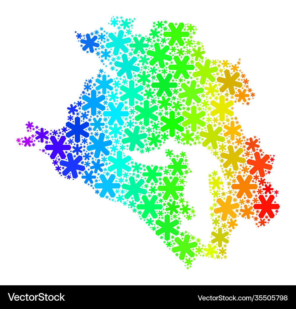 Spectral gradient winter collage krasnodarskiy Vector Image