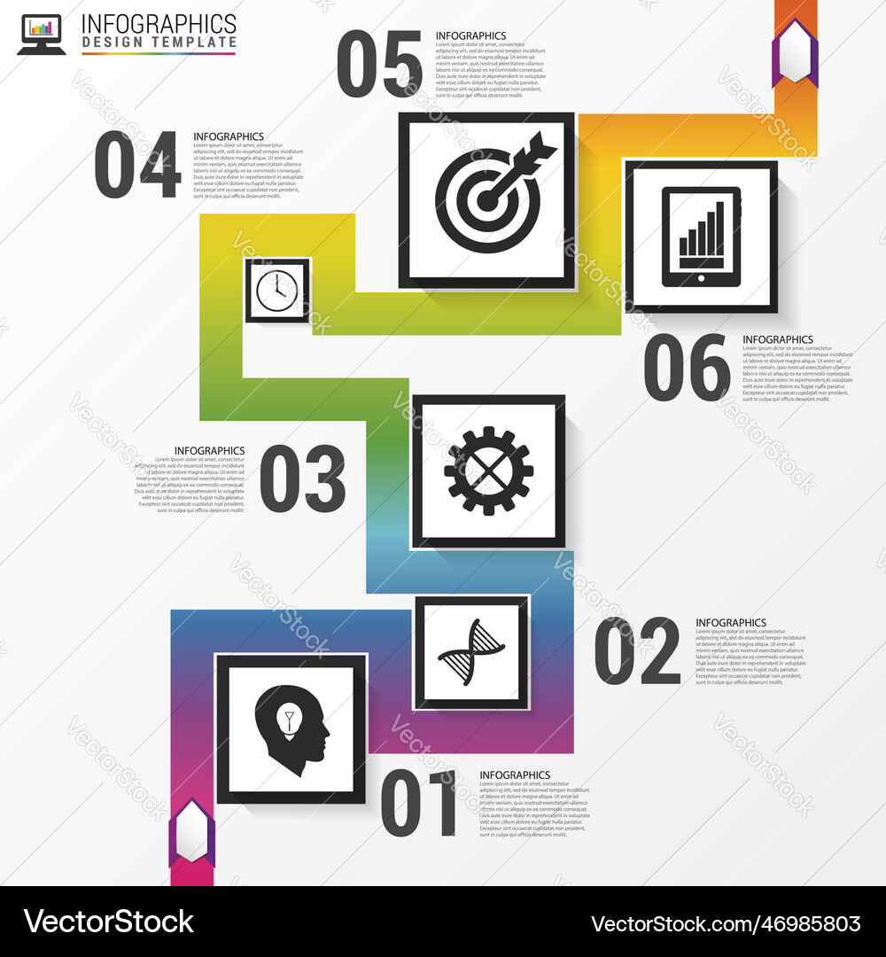 Abstract colorful business path timeline Vector Image