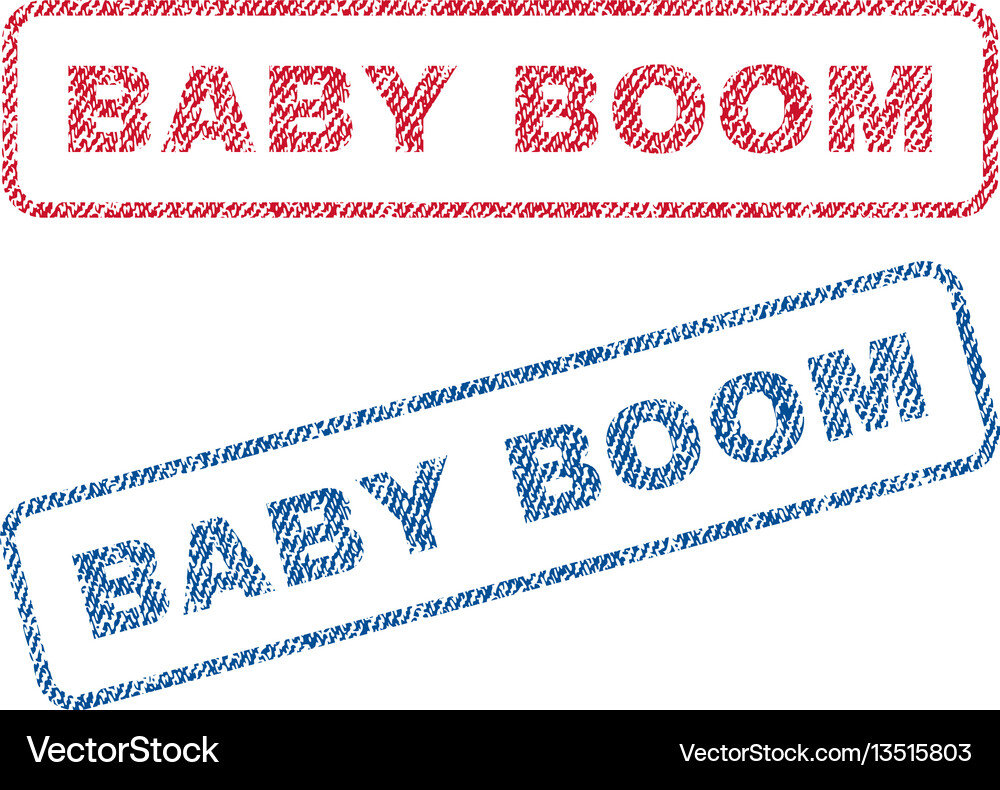 Baby boom textile stamps Royalty Free Vector Image