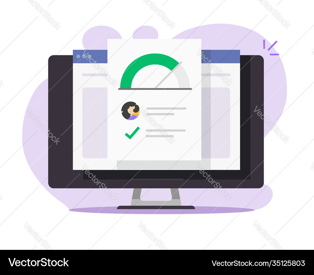 Credit score rating points digital Royalty Free Vector Image