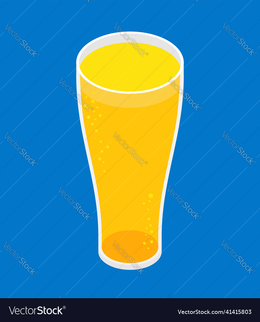 Glass of beer isometric alcohol Royalty Free Vector Image Glass of beer isometric alcohol Royalty Free Vector Image