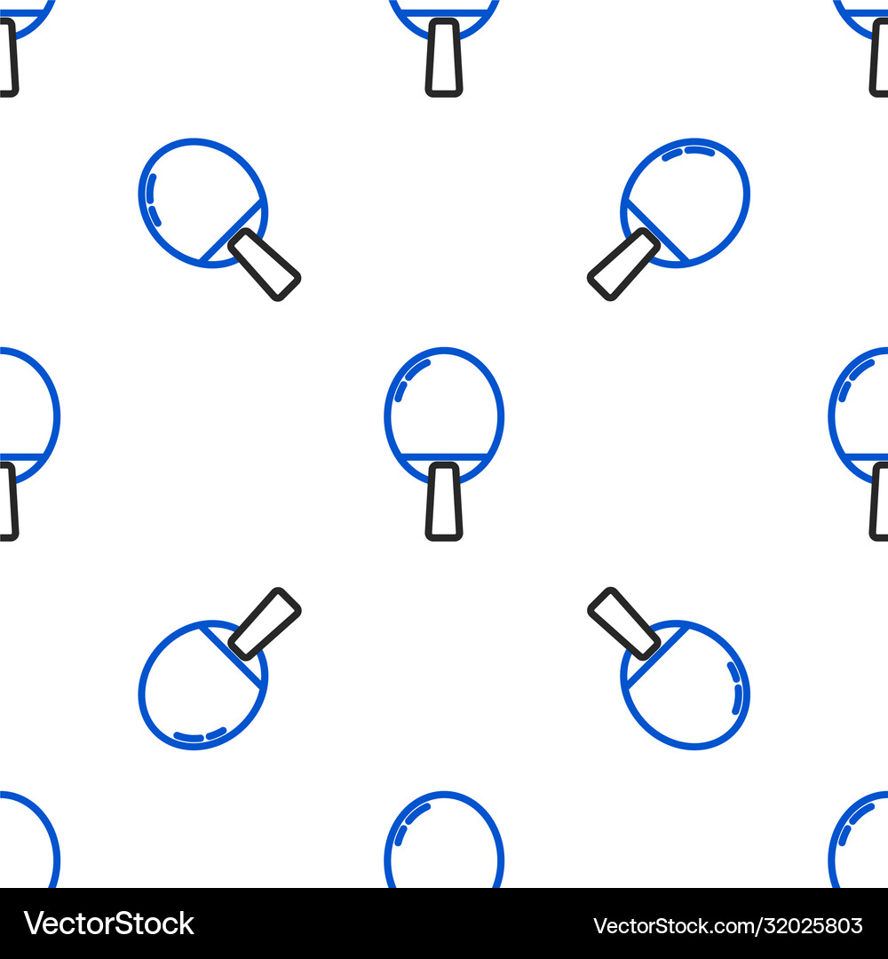 Line racket for playing table tennis icon isolated