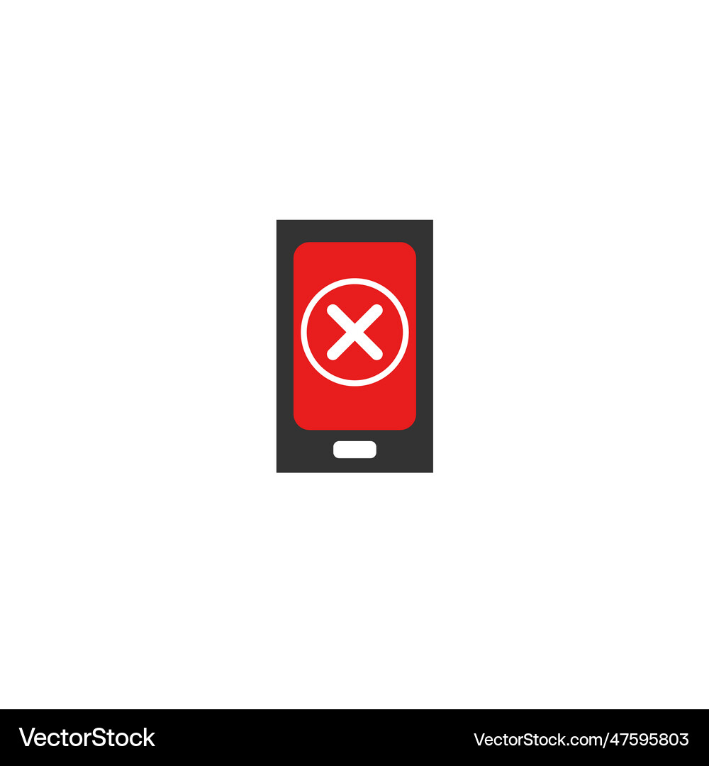No cell phone sign icon talking and calling Vector Image