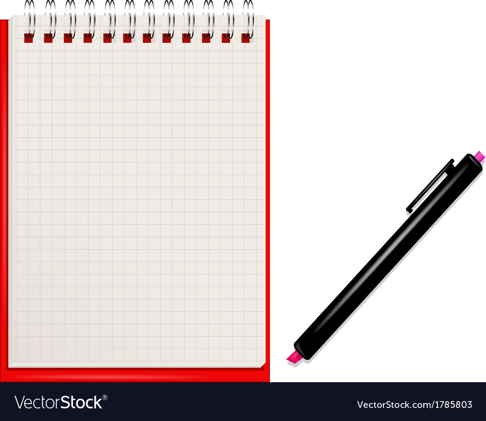 Notebook Royalty Free Vector Image - VectorStock