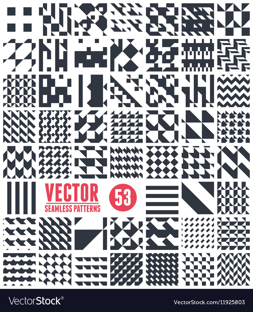 Patterns set Royalty Free Vector Image - VectorStock