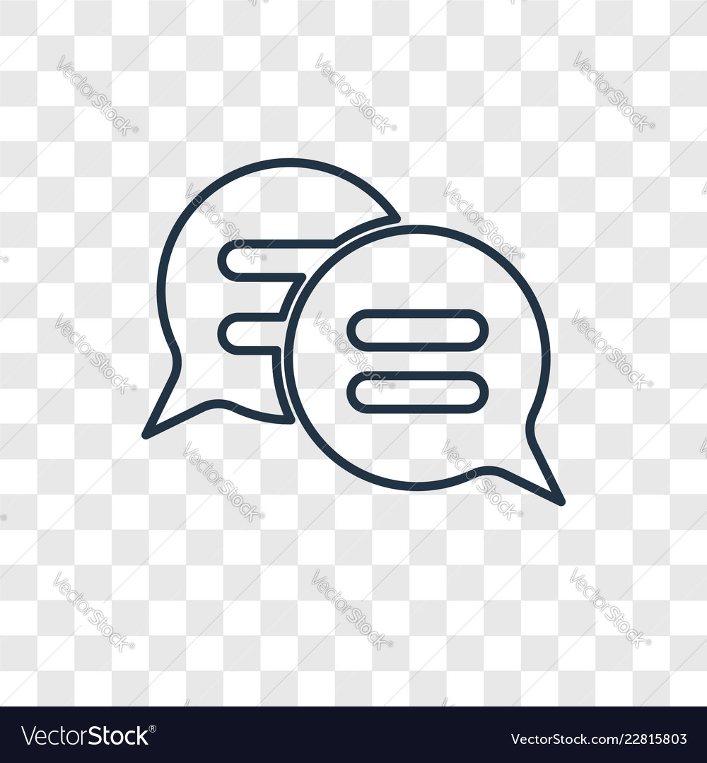 Speech bubbles concept linear icon isolated Vector Image