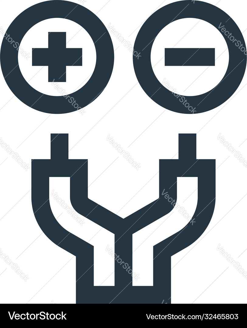 Wires icon isolated on white background outline Vector Image