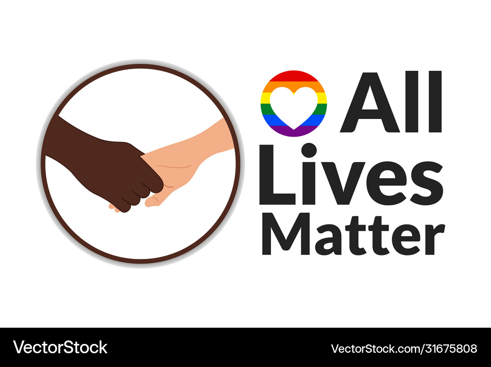 All lives matter concept template for background Vector Image
